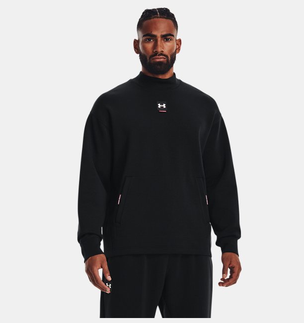 Erkek UA Summit Örgü Mock Uzun Kollu Siyah 195253885013 | Under Armour