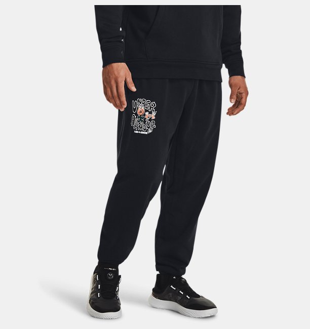 Erkek UA Heavyweight Terry Rose Eşofman Altı Siyah